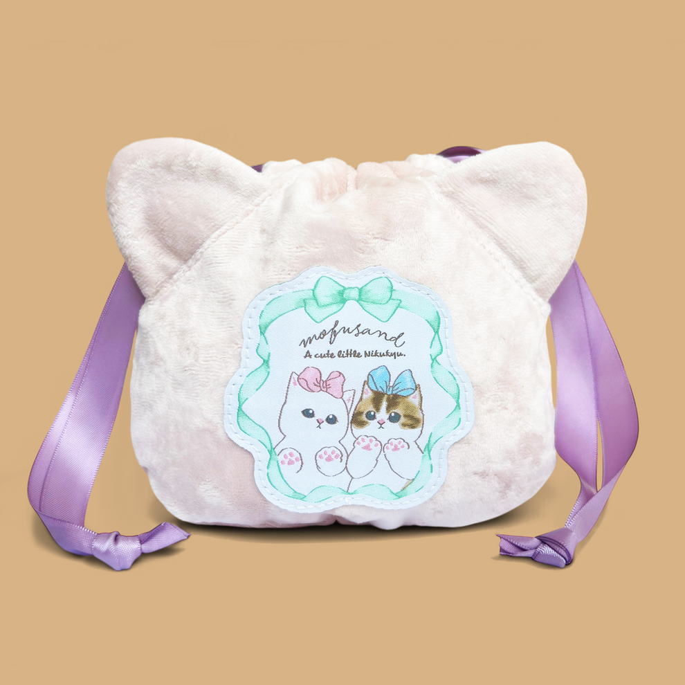 Mofusand Velvet Drawstring Pouch - Nikukyu – Momohana